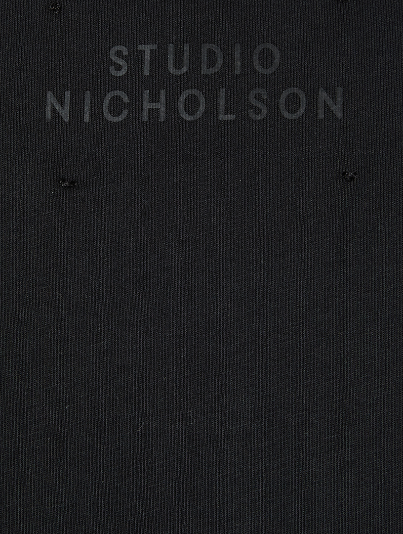STUDIO NICHOLSON Bric Cotton T-Shirt With Tonal Logo | Holt Renfrew Canada