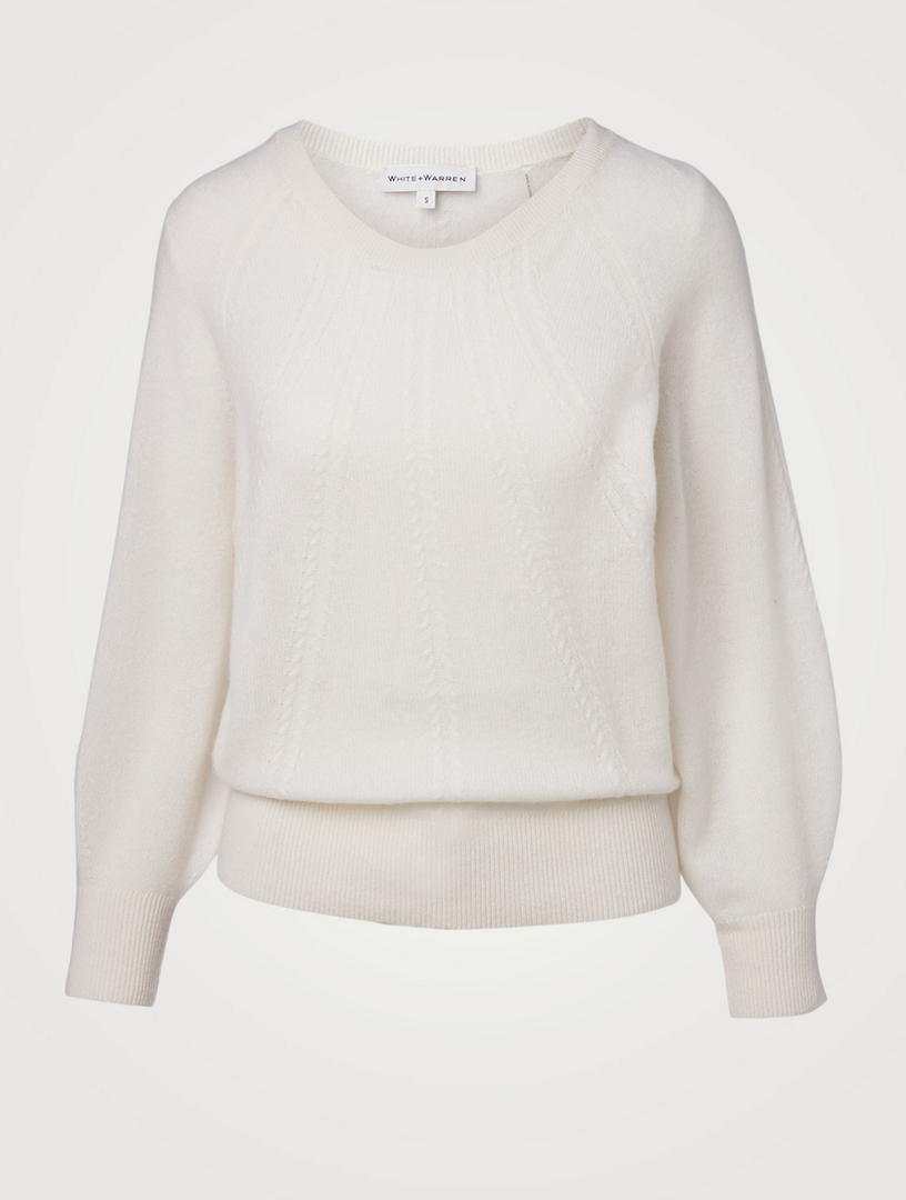 WHITE + WARREN Cashmere Cable-Knit Sweater | Holt Renfrew Canada