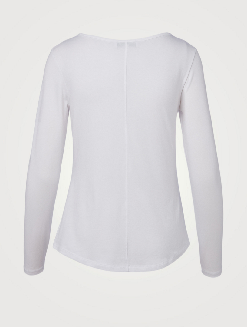 WHITE + WARREN Boatneck Long-Sleeve T-Shirt | Holt Renfrew Canada