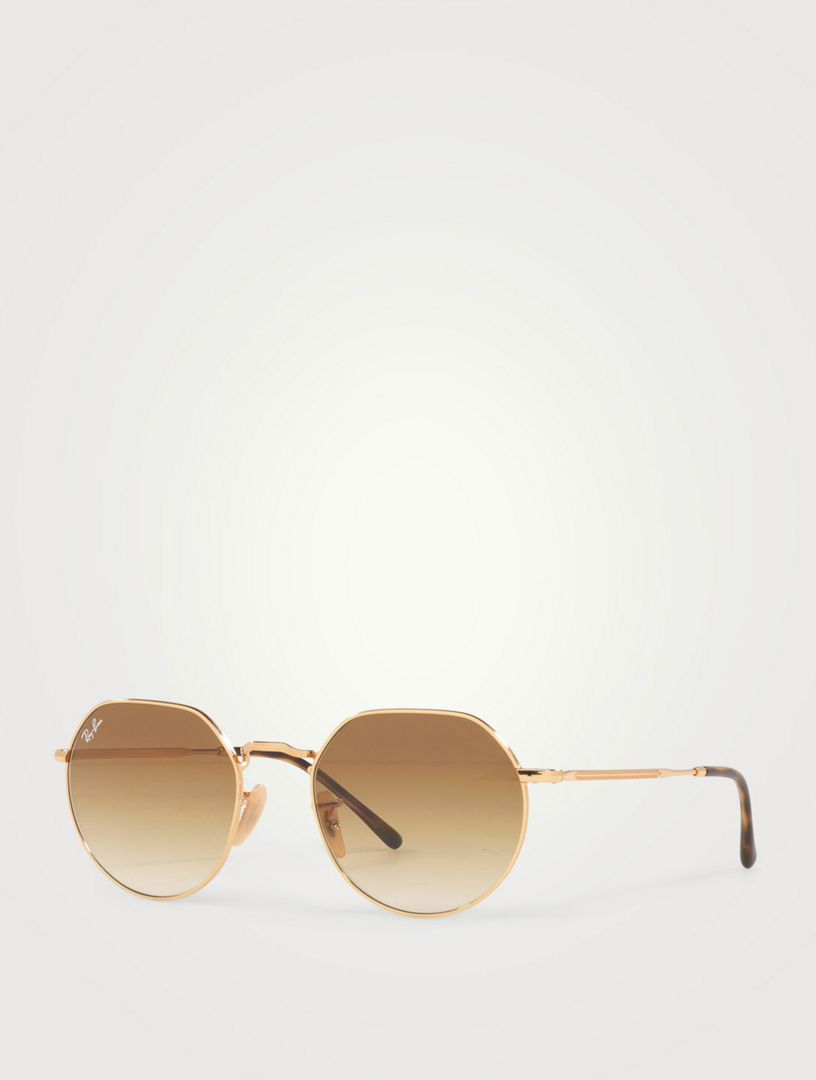 RAY-BAN RB3565 Jack Hexagonal Round Sunglasses | Holt Renfrew Canada