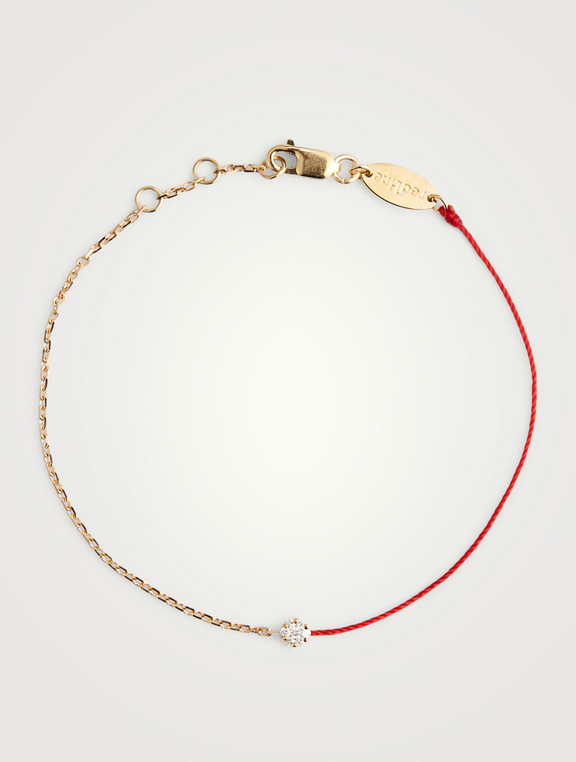 REDLINE Illusion 18K Gold String-Chain Bracelet With Diamonds | Holt ...