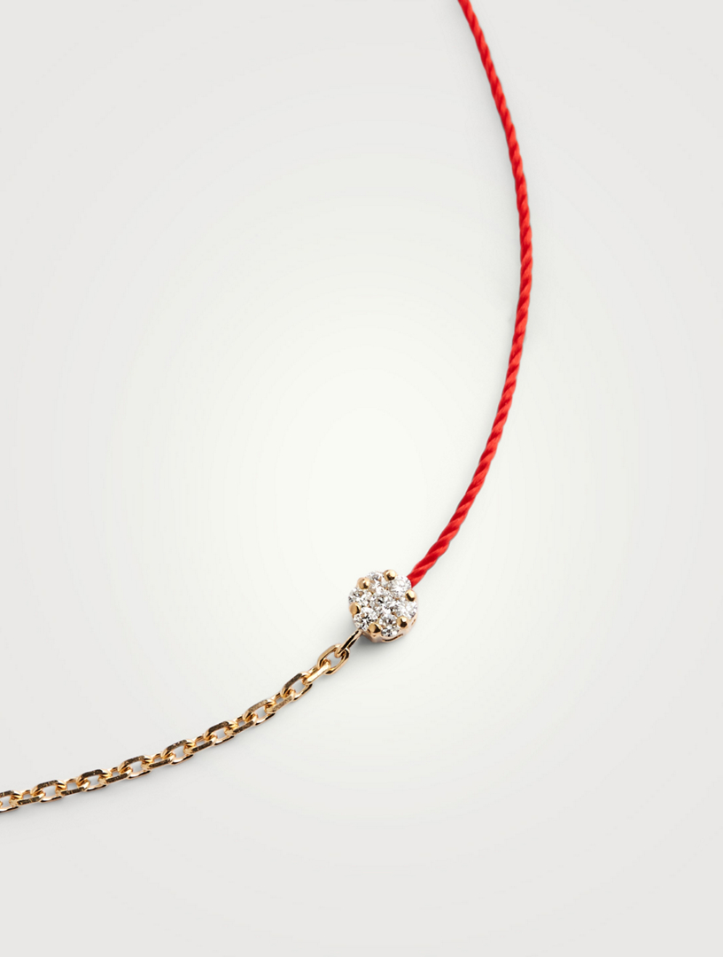 REDLINE Illusion 18K Gold String-Chain Bracelet With Diamonds | Holt ...