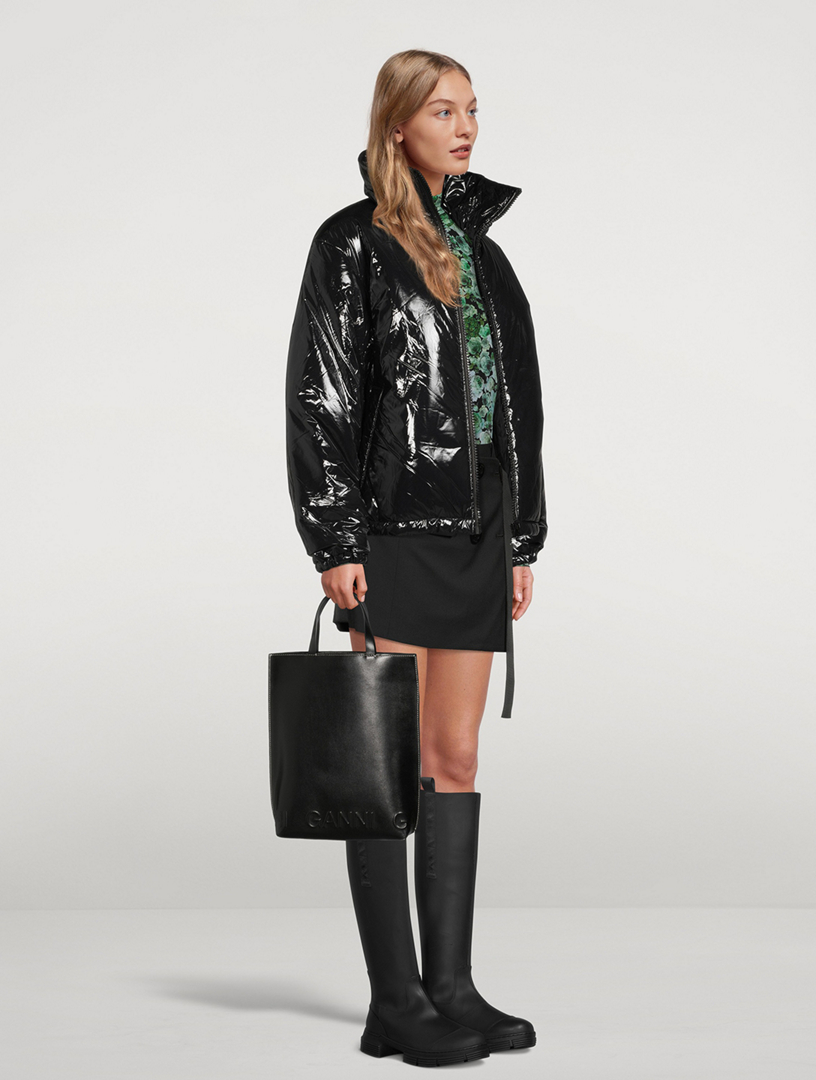 GANNI Medium Banner Recycled Leather Tote Bag | Holt Renfrew Canada