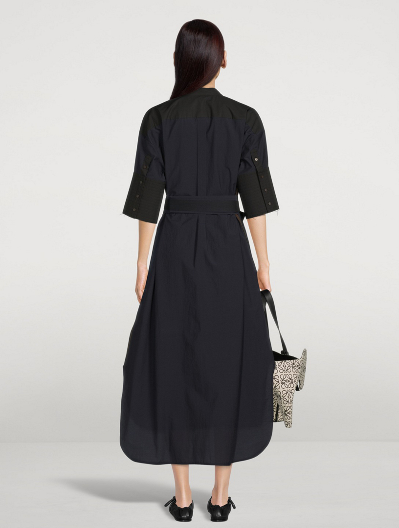 LOEWE Cotton Belted Midi Shirt Dress | Holt Renfrew Canada
