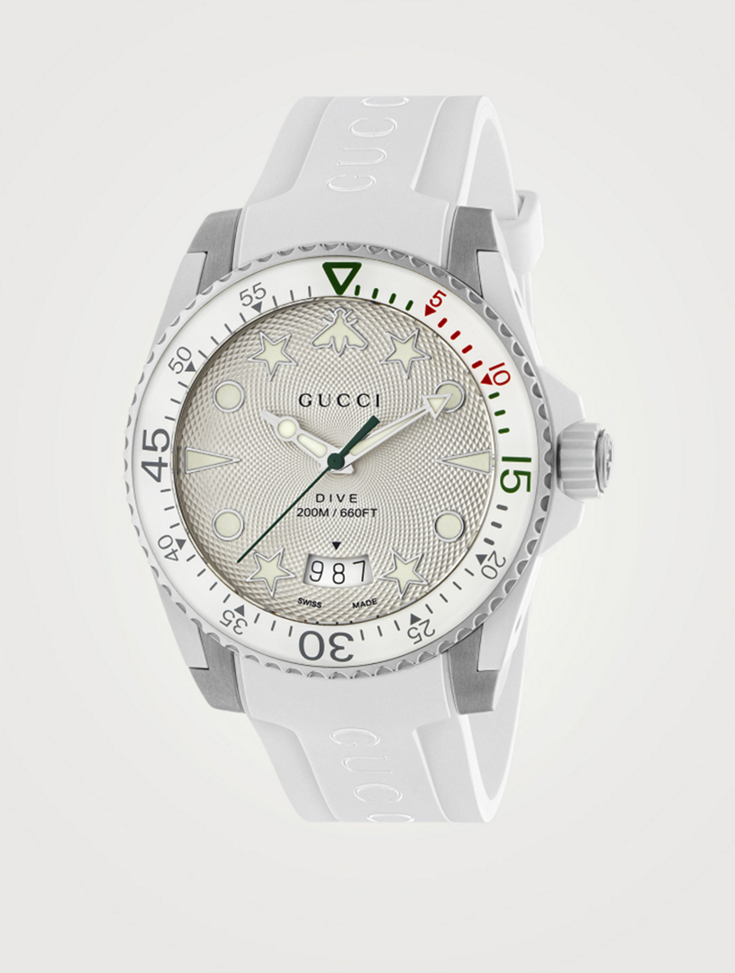 GUCCI Dive Stainless Steel Rubber Strap Watch | Holt Renfrew Canada