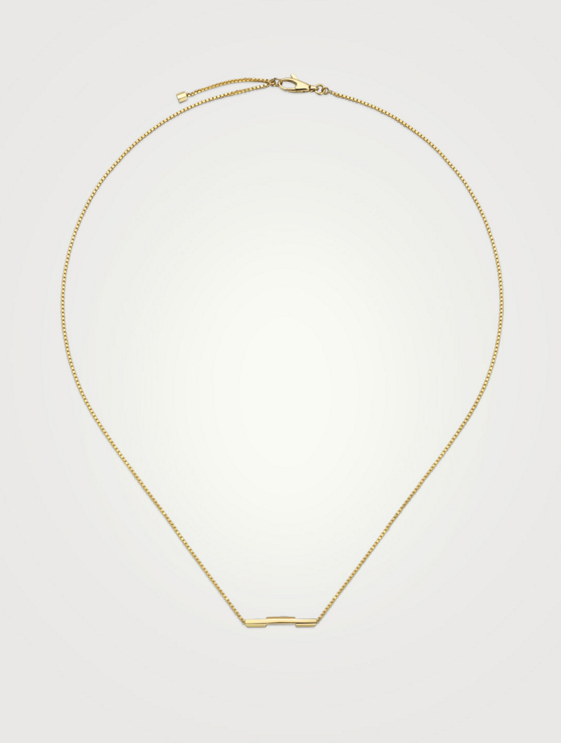 GUCCI Link To Love 18K Gold Bar Necklace | Holt Renfrew Canada