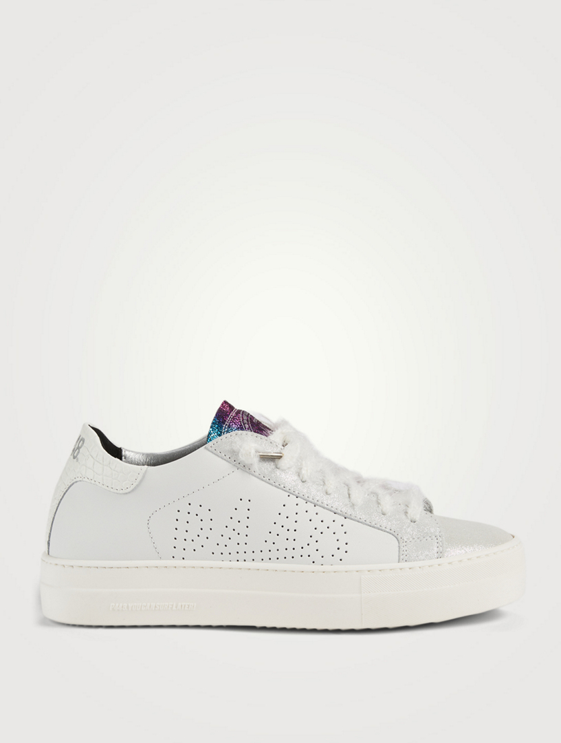 P448 Thea Perforated Leather Platform Sneakers | Holt Renfrew Canada