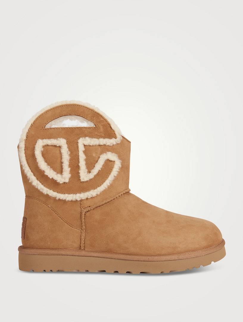 UGG UGG x Telfar Logo Mini Sheepskin Boots | Holt Renfrew Canada