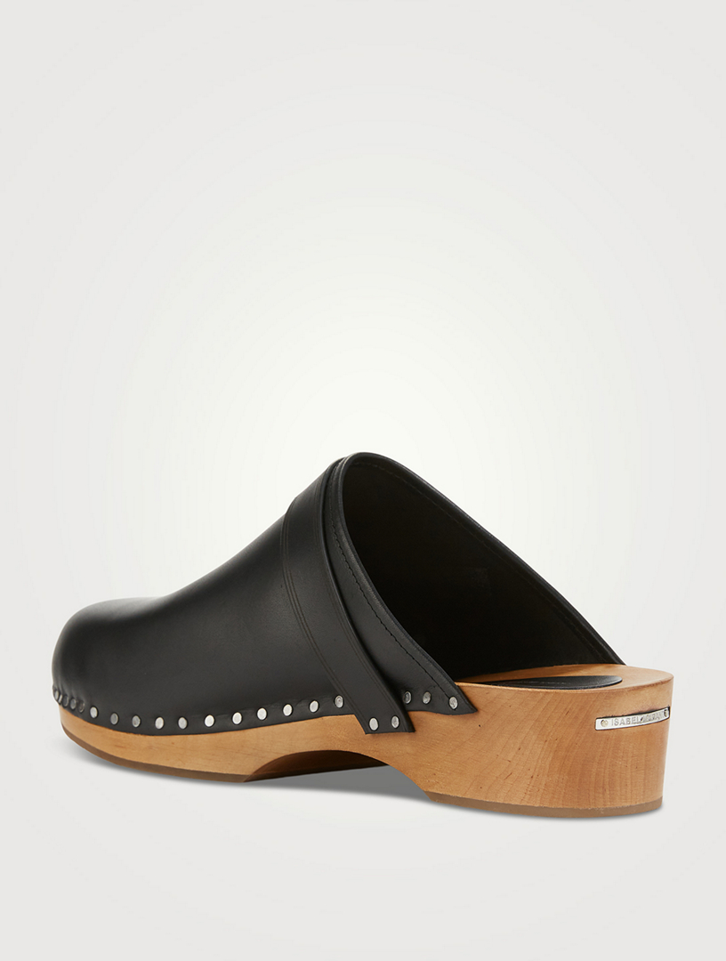 ISABEL MARANT Thalie Leather Clogs | Holt Renfrew Canada