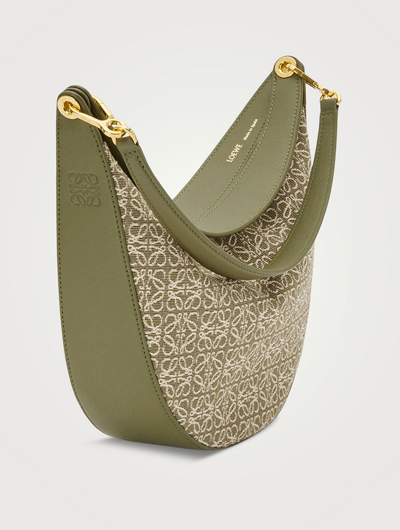 LOEWE Luna Anagram Jacquard And Leather Shoulder Bag | Holt Renfrew Canada