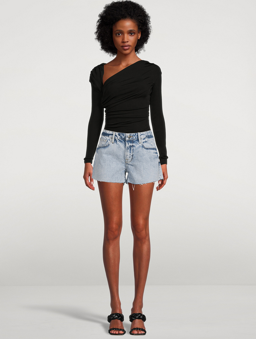 FRAME Le Grand Garcon Denim Shorts | Holt Renfrew Canada