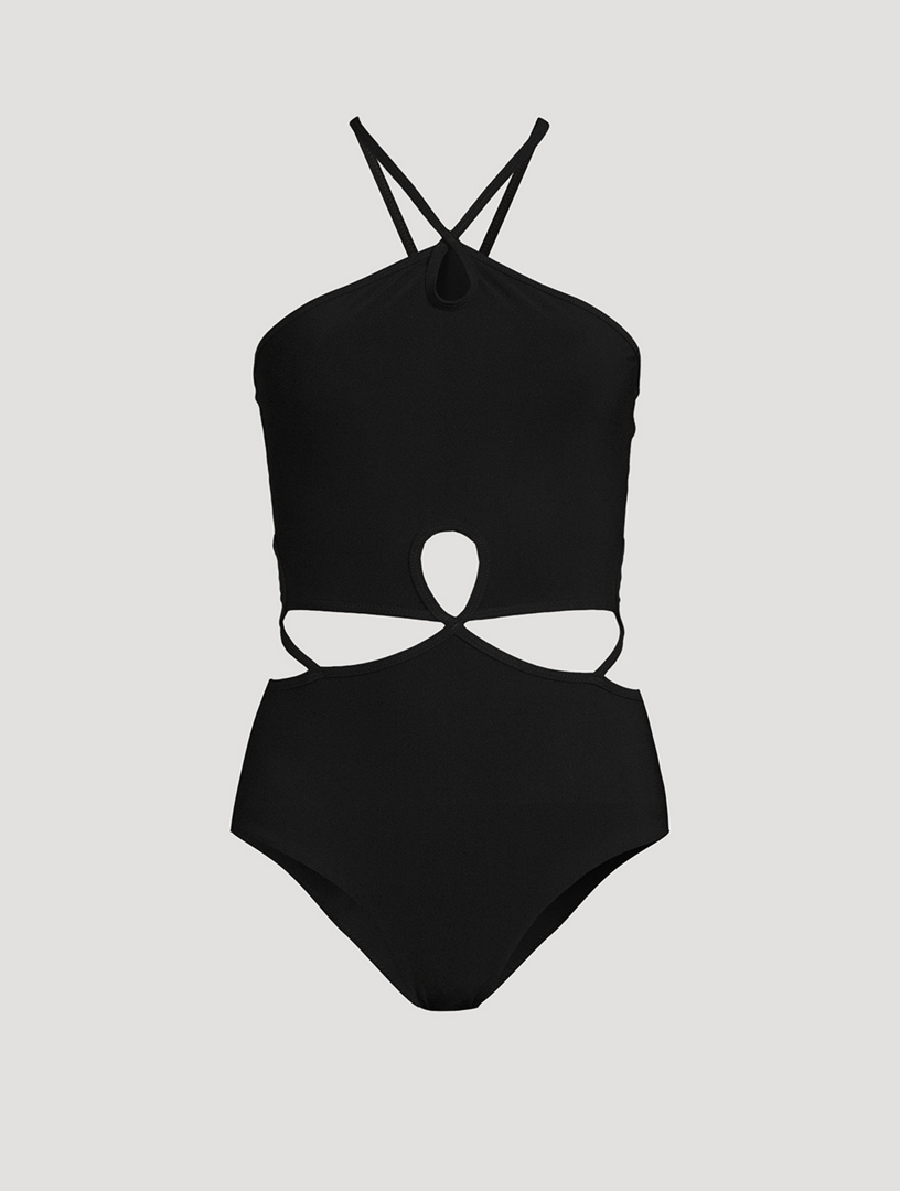 CHRISTOPHER ESBER Looped Halter One-Piece Swimsuit | Holt Renfrew Canada