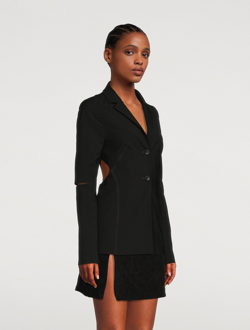 JACQUEMUS La Veste Melo Wool Stretch Backless Blazer | Holt Renfrew Canada