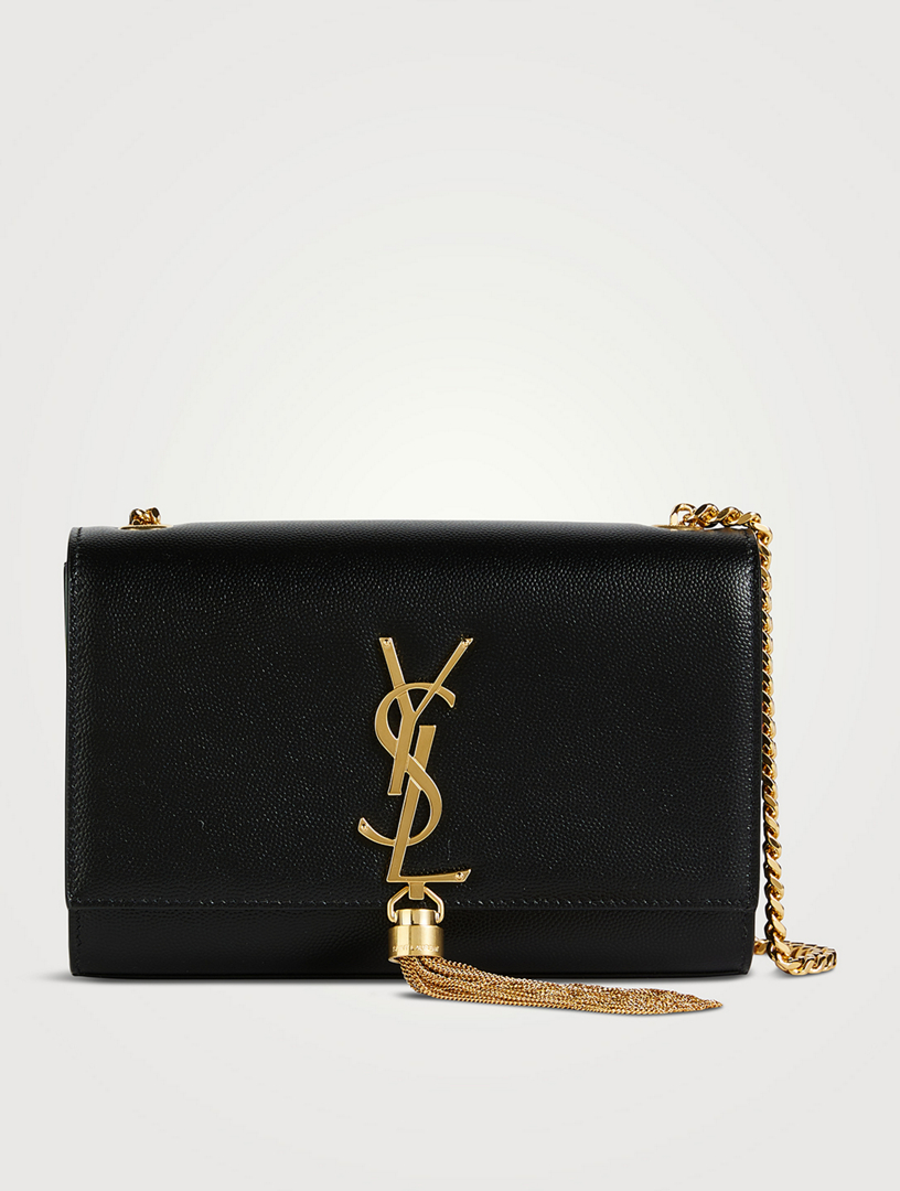 SAINT LAURENT Small Kate YSL Monogram Leather Chain Bag With Tassel ...
