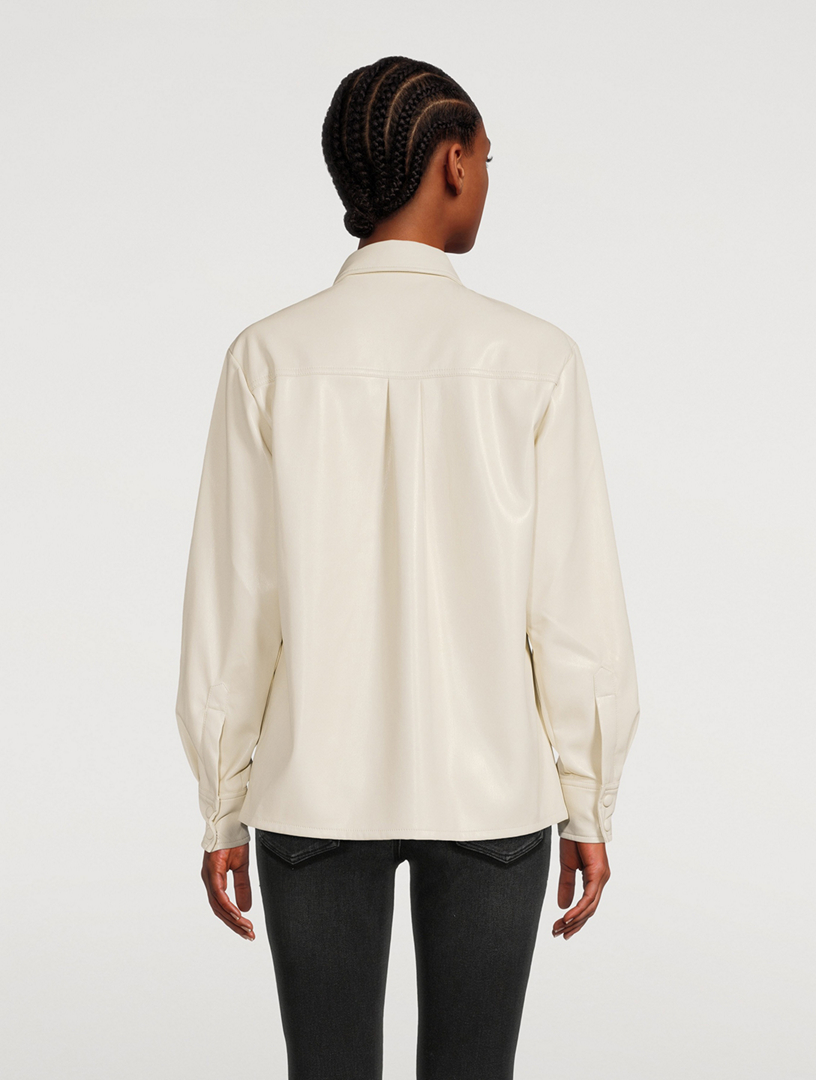 GOOD AMERICAN Better Than Leather Utility Shirt | Holt Renfrew Canada