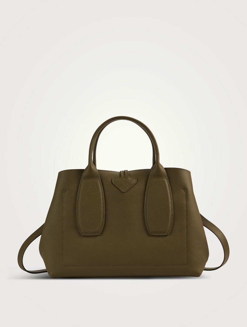 LONGCHAMP Medium Roseau Leather Top Handle Bag | Holt Renfrew Canada