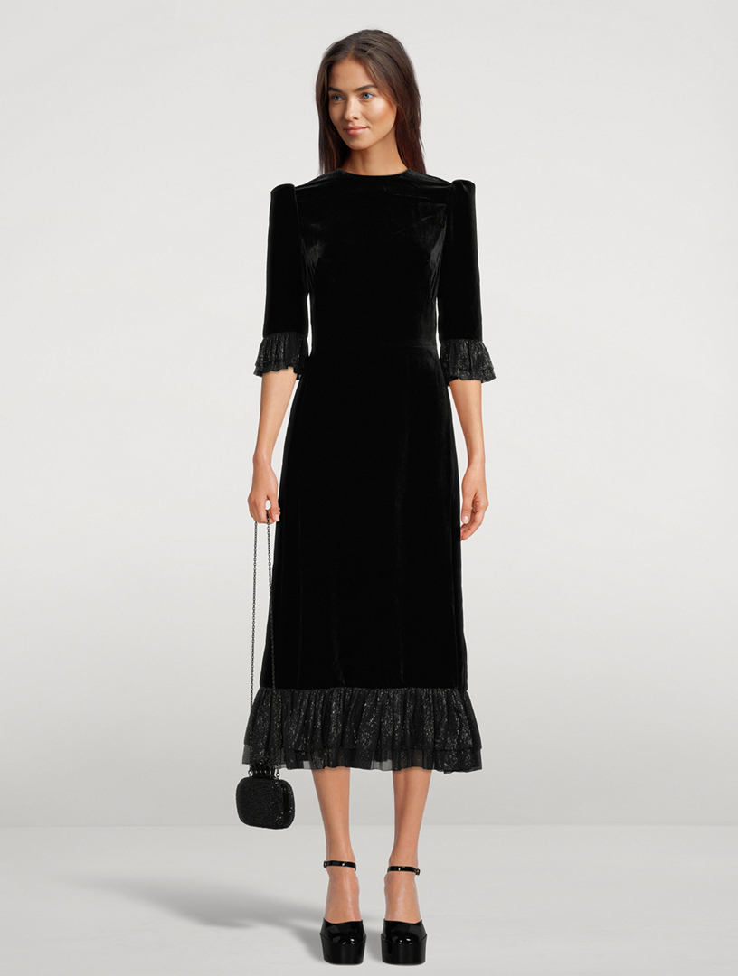THE VAMPIRE'S WIFE The Falconetti Velvet Midi Dress | Holt Renfrew Canada