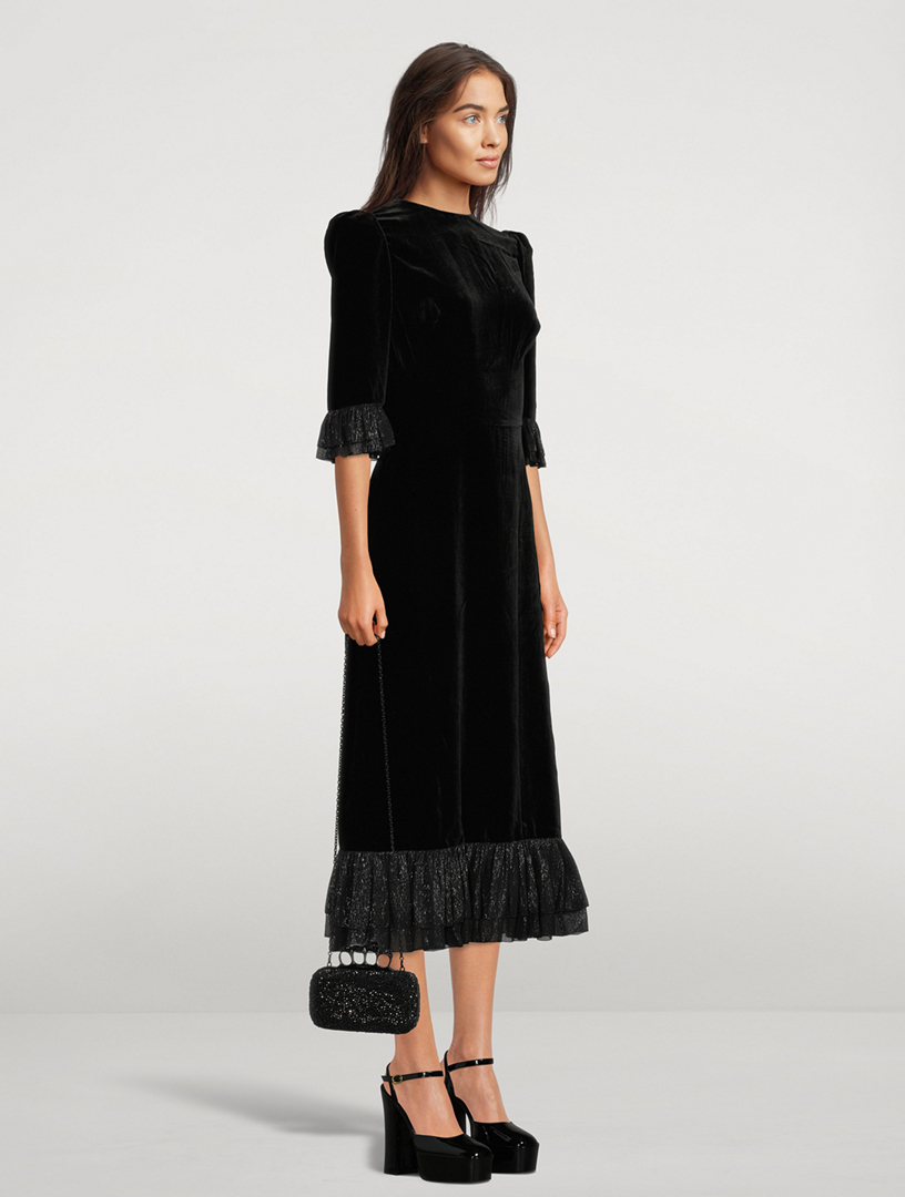 THE VAMPIRE'S WIFE The Falconetti Velvet Midi Dress | Holt Renfrew Canada
