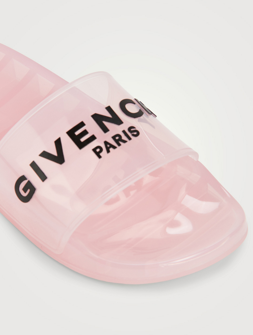 GIVENCHY Transparent Logo Pool Slide Sandals | Holt Renfrew Canada