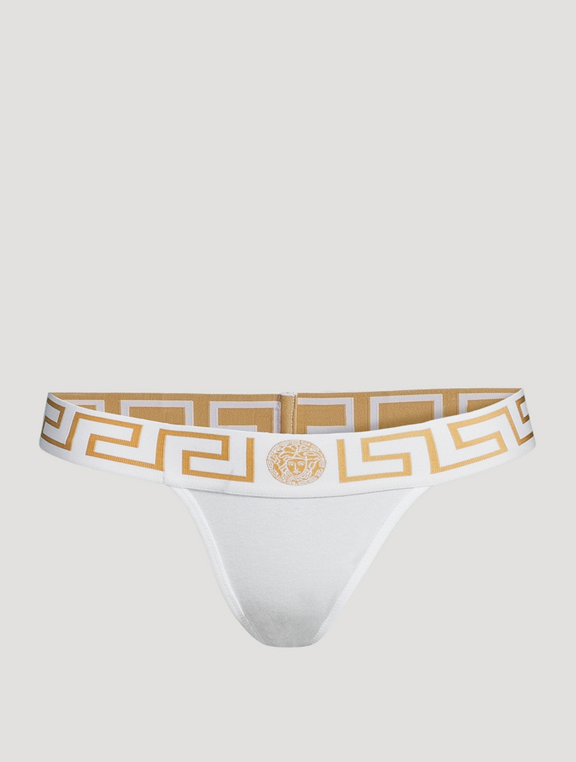 VERSACE Greca Border Thong | Holt Renfrew Canada