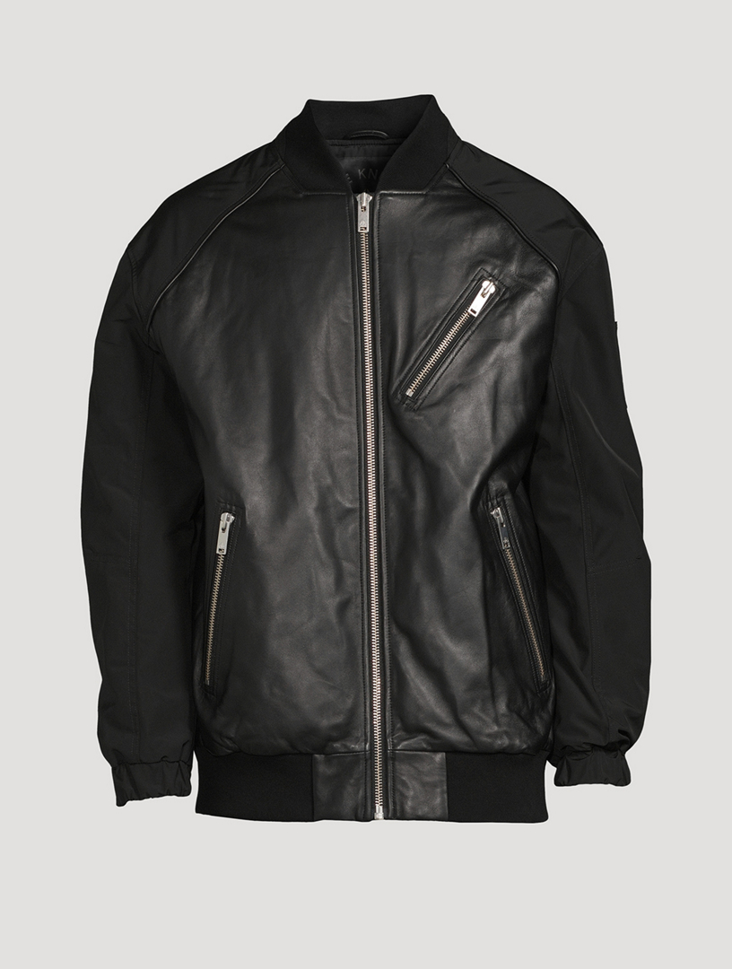 MOOSE KNUCKLES Anica Leather Bomber Jacket | Holt Renfrew Canada