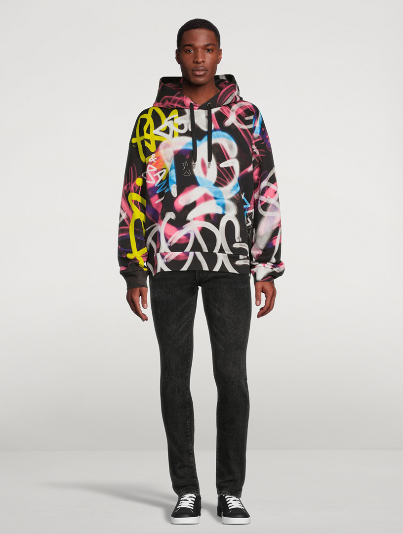 DOLCE & GABBANA Cotton Hoodie In Graffiti Print | Holt Renfrew Canada