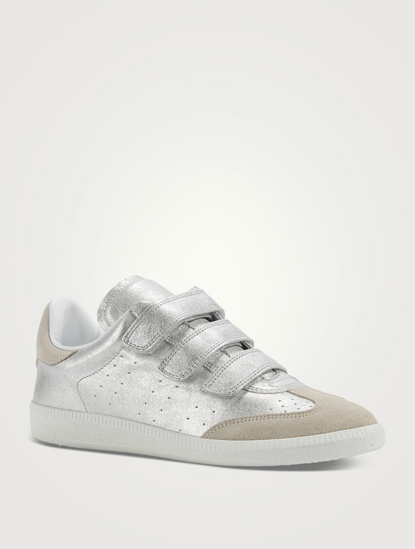 ISABEL MARANT Beth Metallic Leather Sneakers | Holt Renfrew Canada