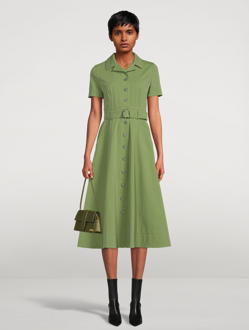 AKRIS Belted A-Line Midi Dress | Holt Renfrew Canada