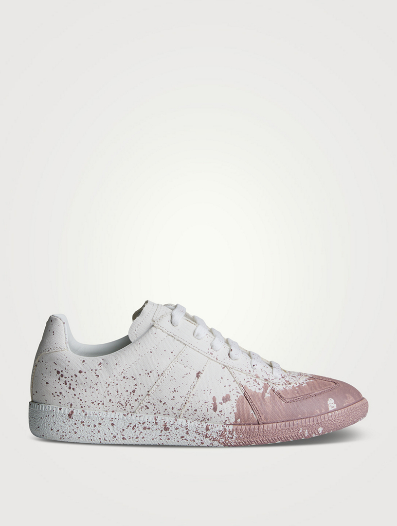 MAISON MARGIELA Replica Paint Splatter Leather Sneakers | Holt Renfrew ...