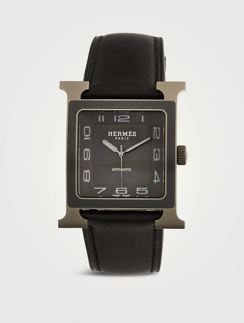 HERMÈS Heure H GM Leather Strap Watch | Holt Renfrew Canada