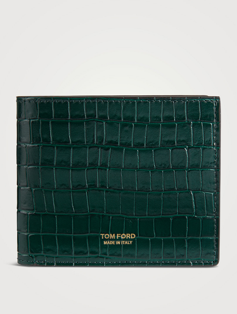 TOM FORD Glossy Leather Bifold Wallet In Croc Print | Holt Renfrew Canada