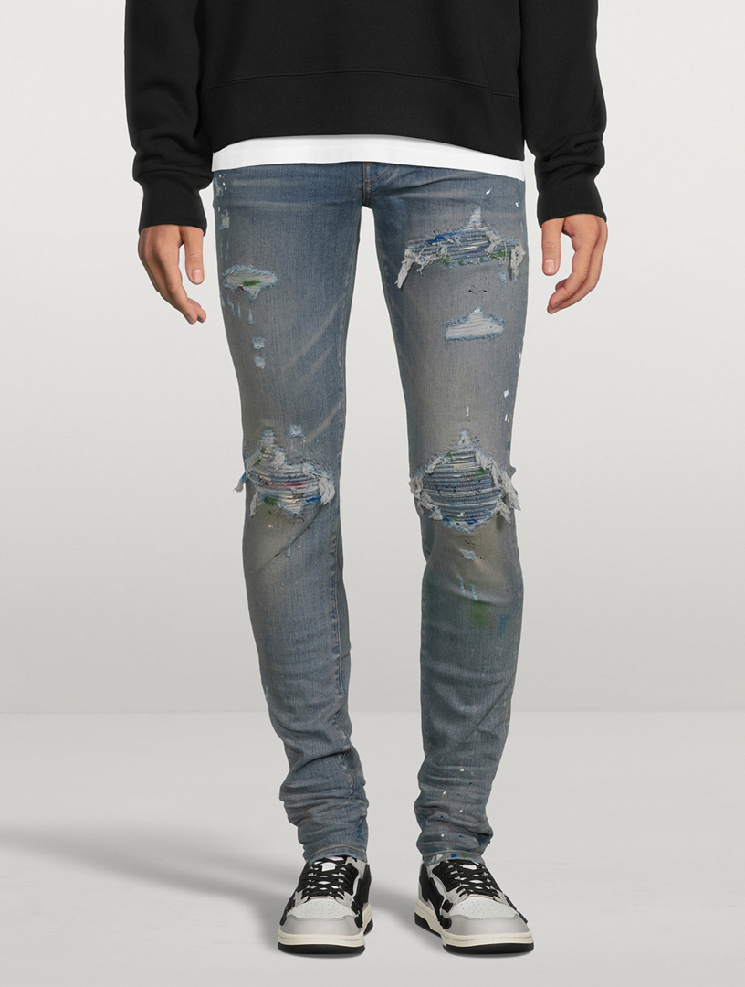 AMIRI Mx1 Paint Splatter Skinny Jeans | Holt Renfrew Canada
