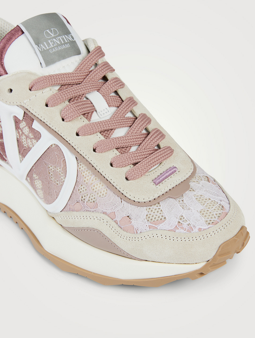 VALENTINO GARAVANI Lacerunner Suede And Lace Sneakers | Holt Renfrew Canada