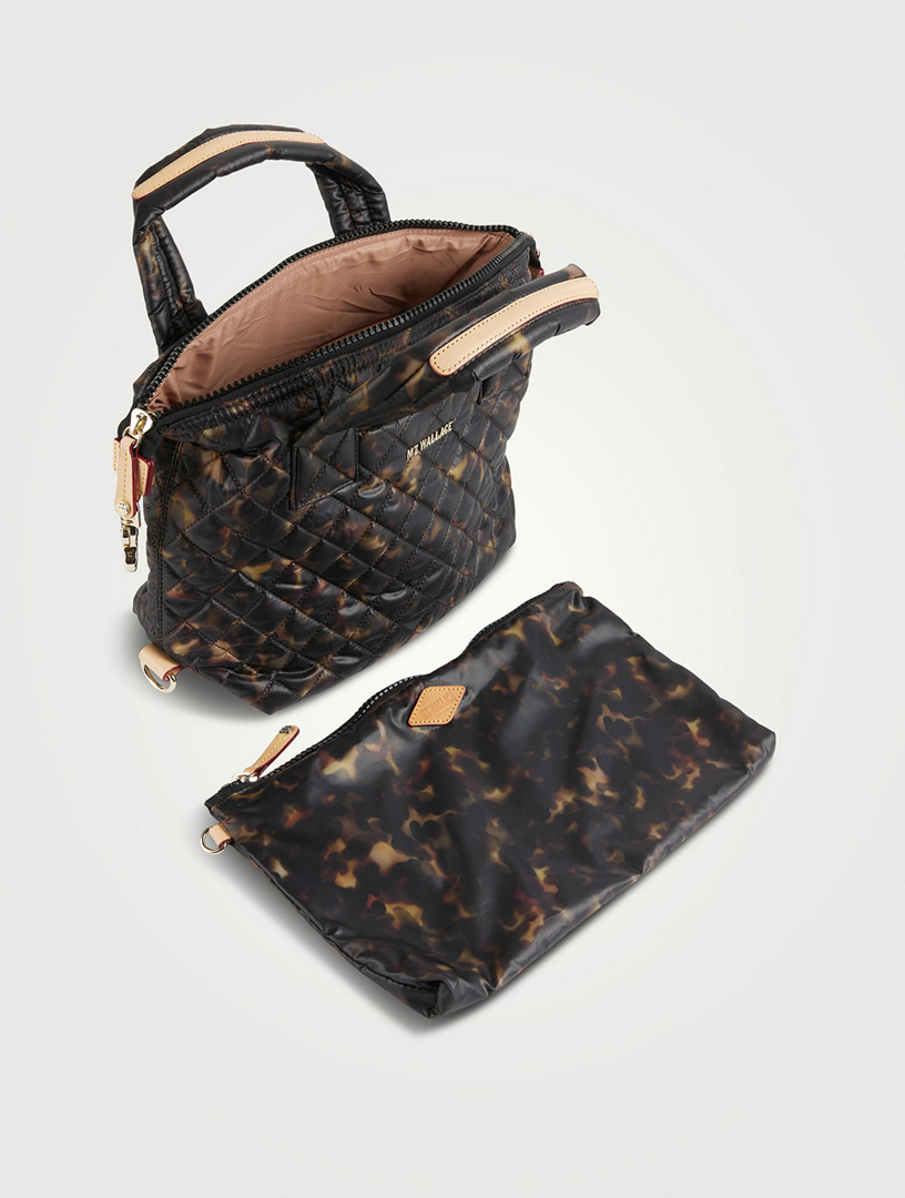 MZ WALLACE Small Sutton Deluxe Bag In Tortoise Print | Holt Renfrew Canada