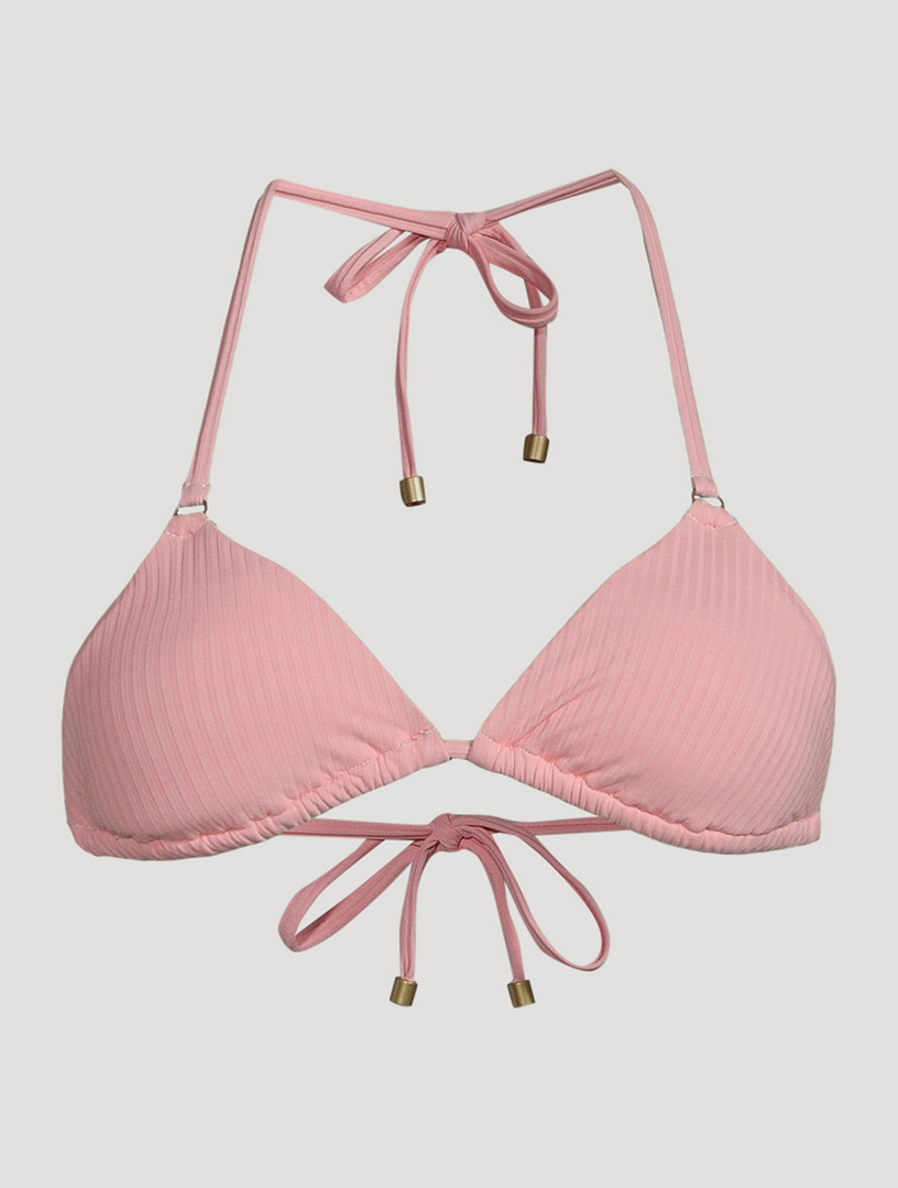 VITAMIN A Gia Ring Triangle Swim Top | Holt Renfrew Canada