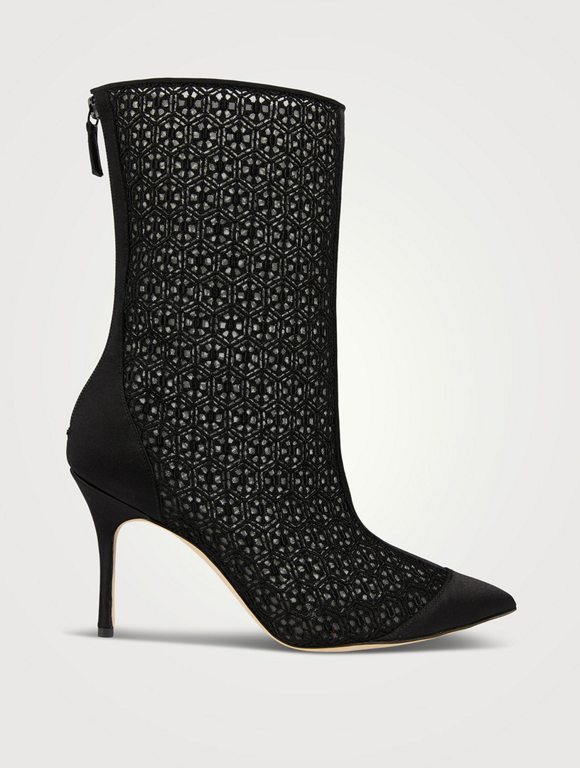 MANOLO BLAHNIK Bugovia Lace Ankle Boots | Holt Renfrew Canada