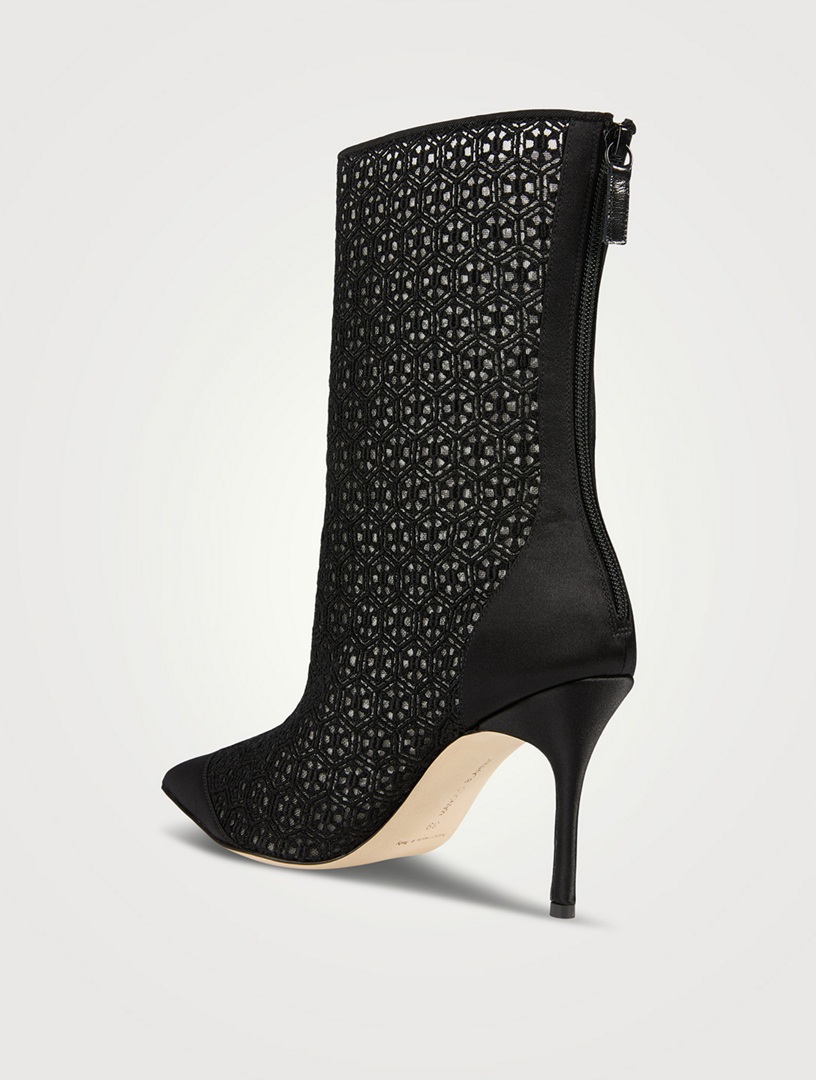 MANOLO BLAHNIK Bugovia Lace Ankle Boots | Holt Renfrew Canada