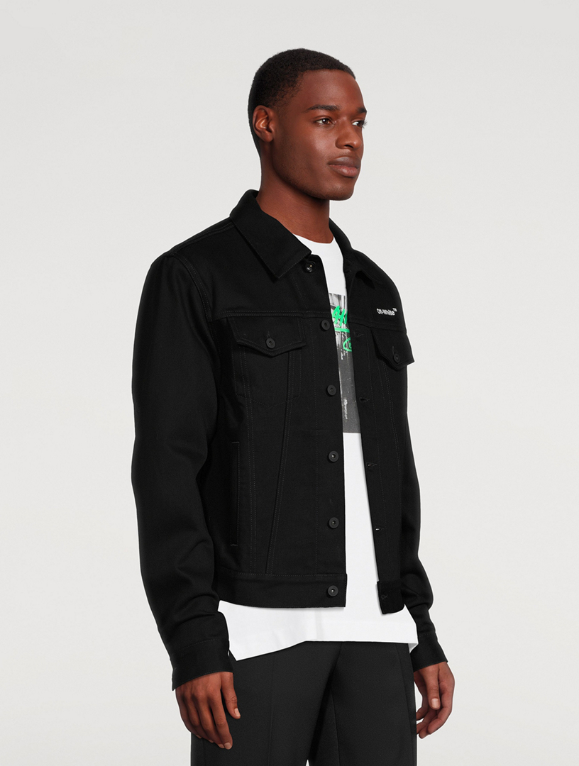 OFF-WHITE Diag Tab Slim Denim Jacket | Holt Renfrew Canada