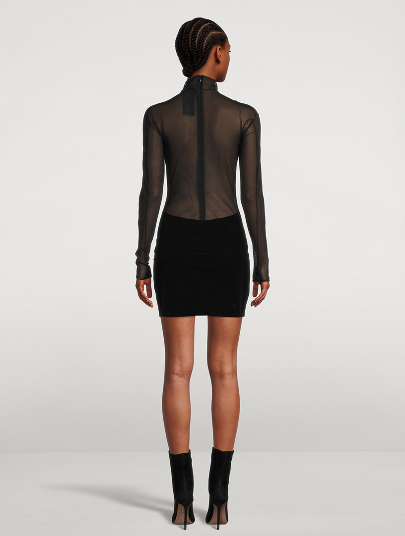 WOLFORD Flock Shaping Long-Sleeve Dress | Holt Renfrew Canada