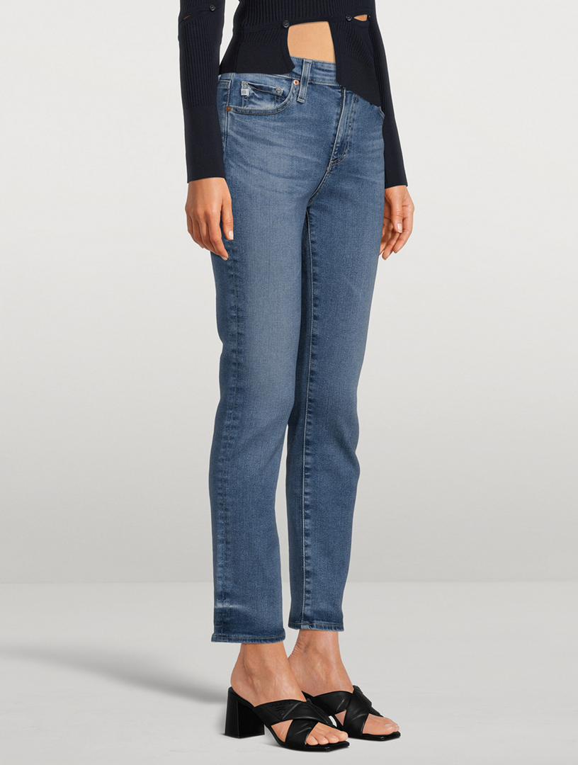 AG Mari High-Rise Slim Straight Jeans | Holt Renfrew Canada