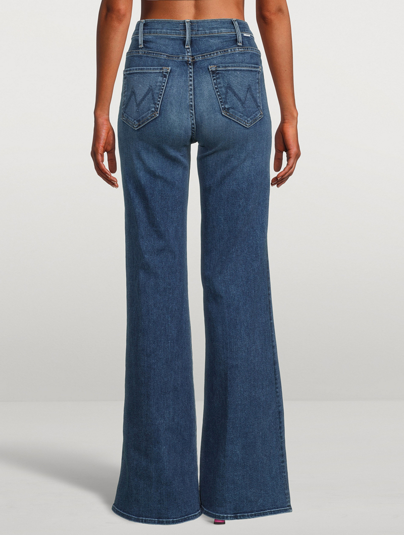 MOTHER The Hustler Roller Heel Flare Jeans | Holt Renfrew Canada