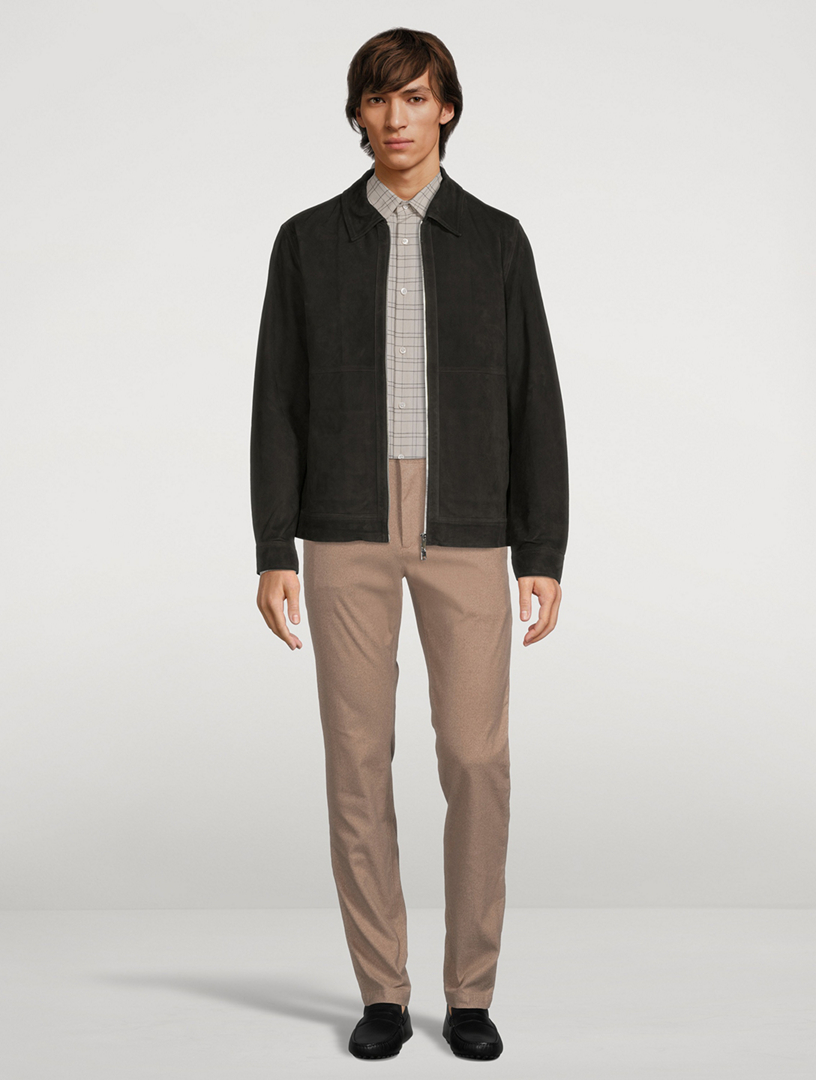 THEORY Irving Grid Cotton Shirt | Holt Renfrew Canada