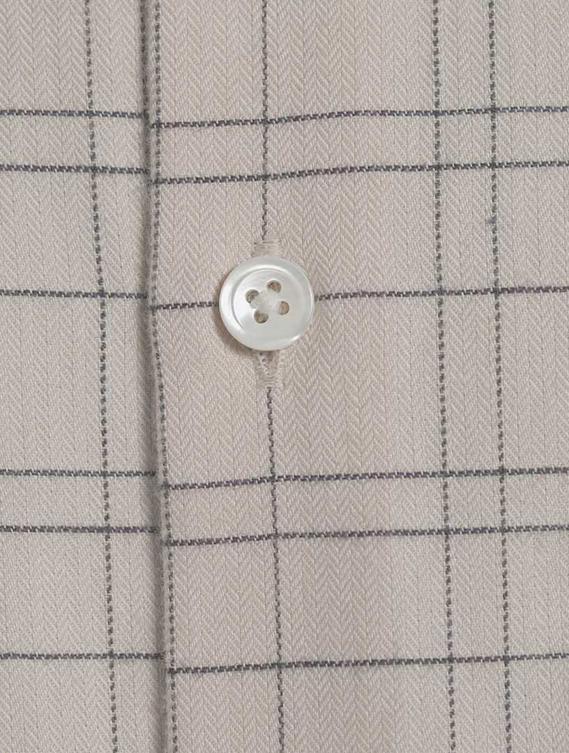 THEORY Irving Grid Cotton Shirt | Holt Renfrew Canada