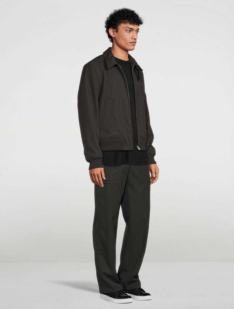HELMUT LANG Wool-Blend Twill Bomber Jacket | Holt Renfrew Canada