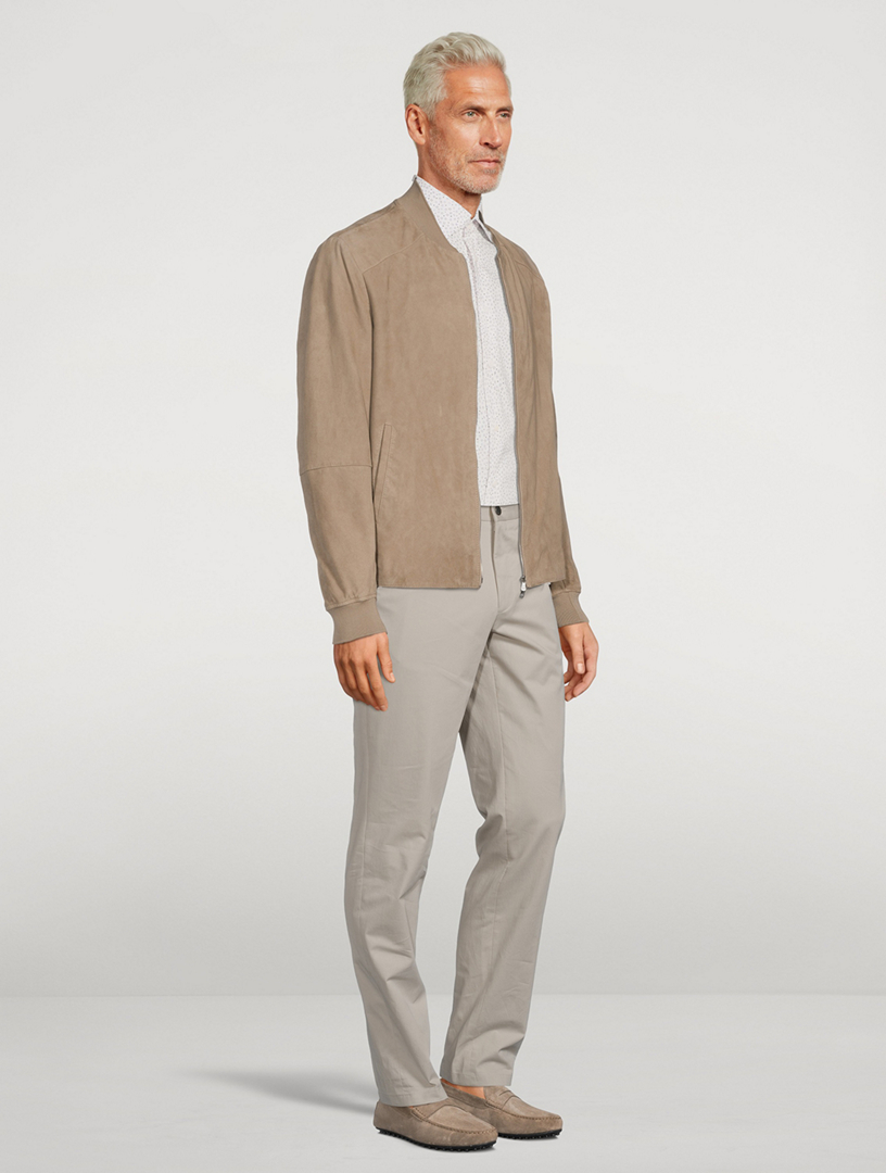JACK VICTOR Suede Packable Bomber Jacket | Holt Renfrew Canada