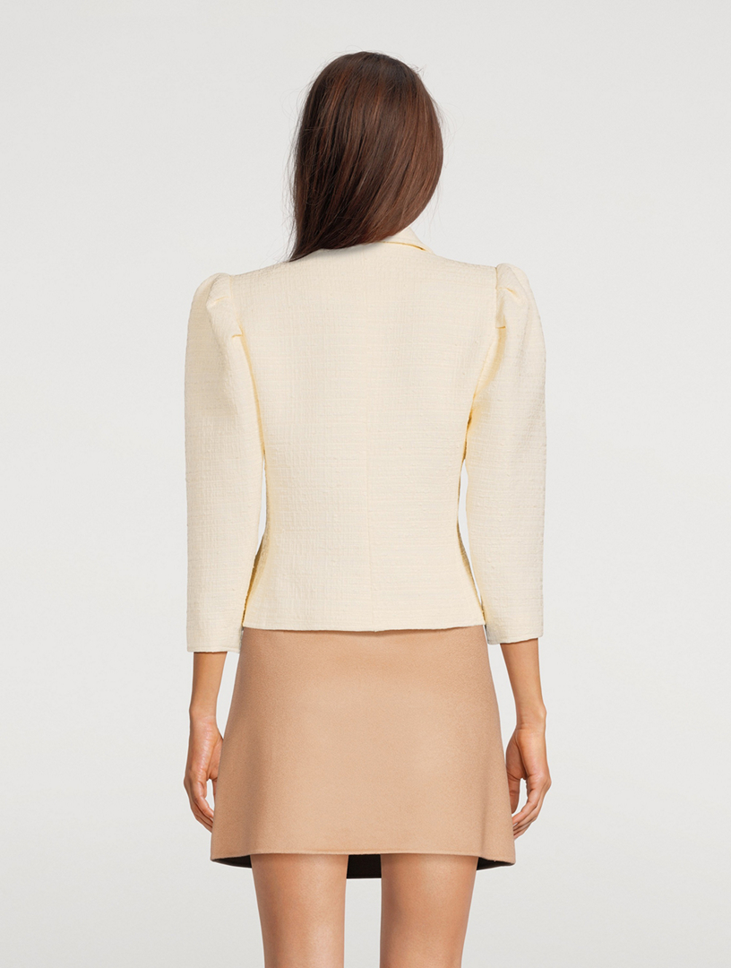 SMYTHE Double-Breasted Tweed Box-Pleat Jacket | Holt Renfrew Canada