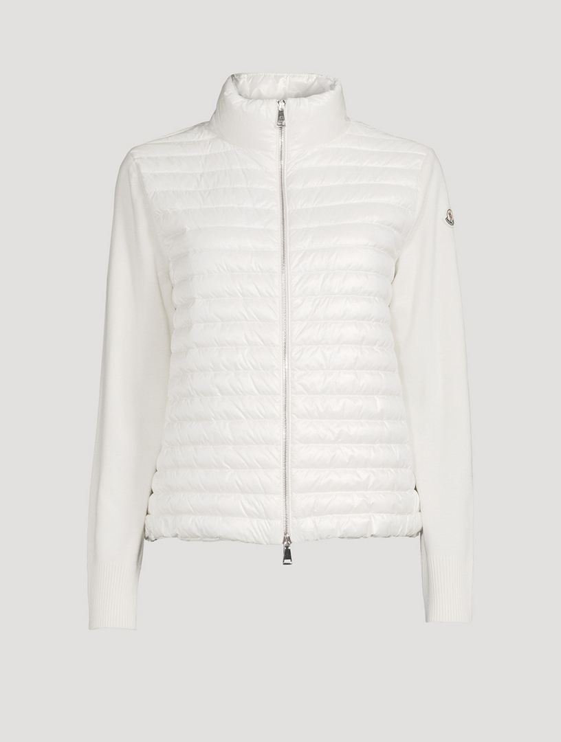 Moncler Moncler Maglia Con Hoodied Cardigan White 034 | atelier-yuwa.ciao.jp