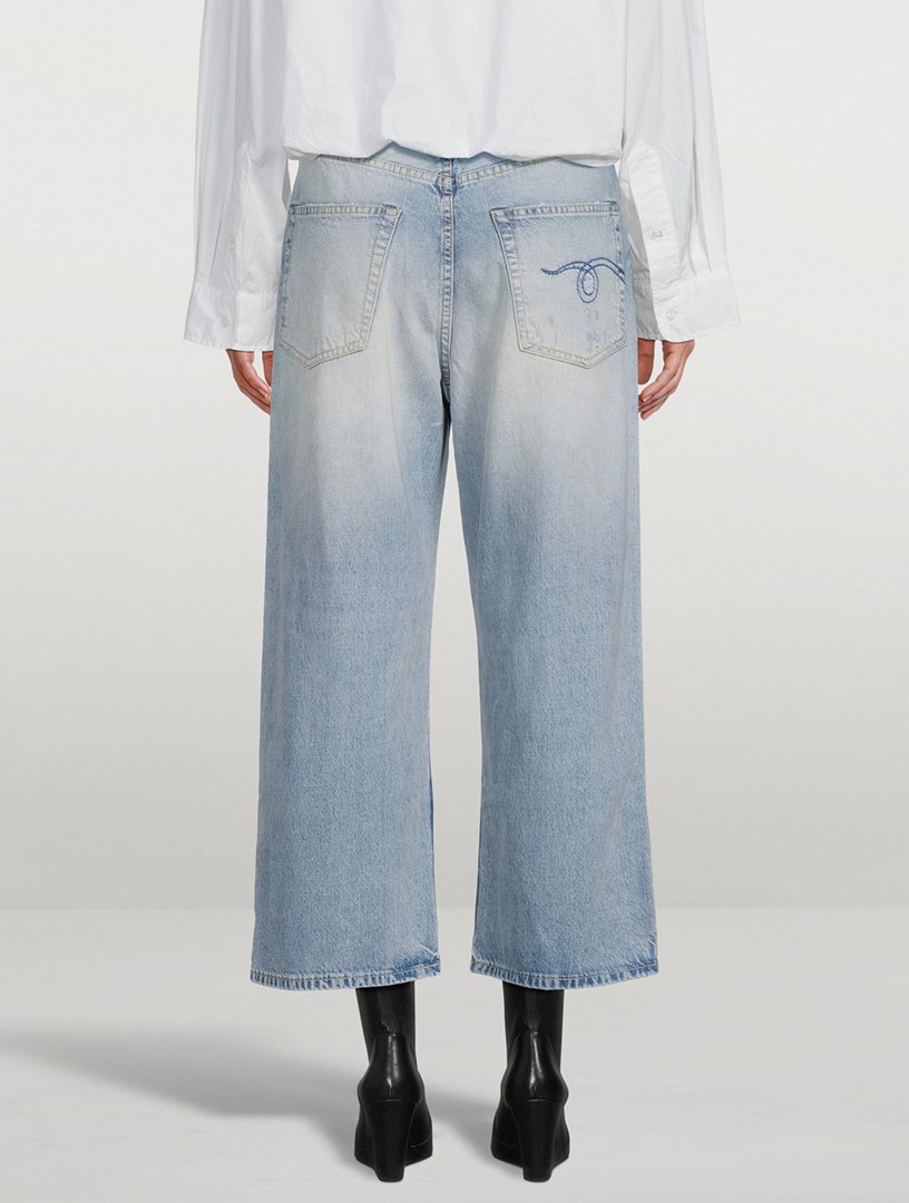 R13 D'Arcy Wide-Leg Ankle Jeans | Holt Renfrew Canada