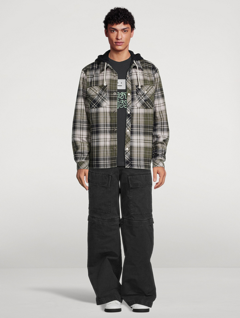 ACNE STUDIOS Flannel Check Jersey Jacket | Holt Renfrew