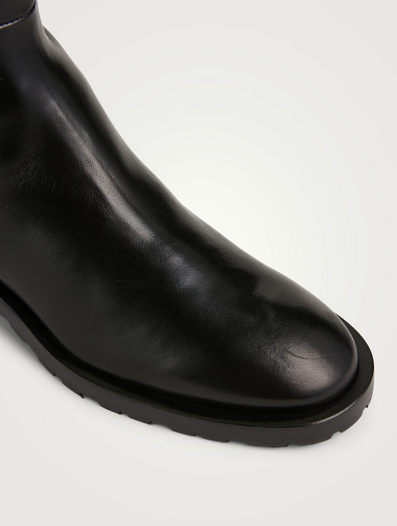STUART WEITZMAN 5050 Lug-Sole Leather Knee-High Boots | Holt Renfrew